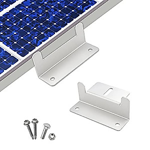 WMYCONGCONG 8 Pack Solar Panel Mounting Bracket with Nuts and Bolts Aluminum Z Brackets Roof Solar Panels Bracket for RV Roof Boat Wall Off Grid Installation