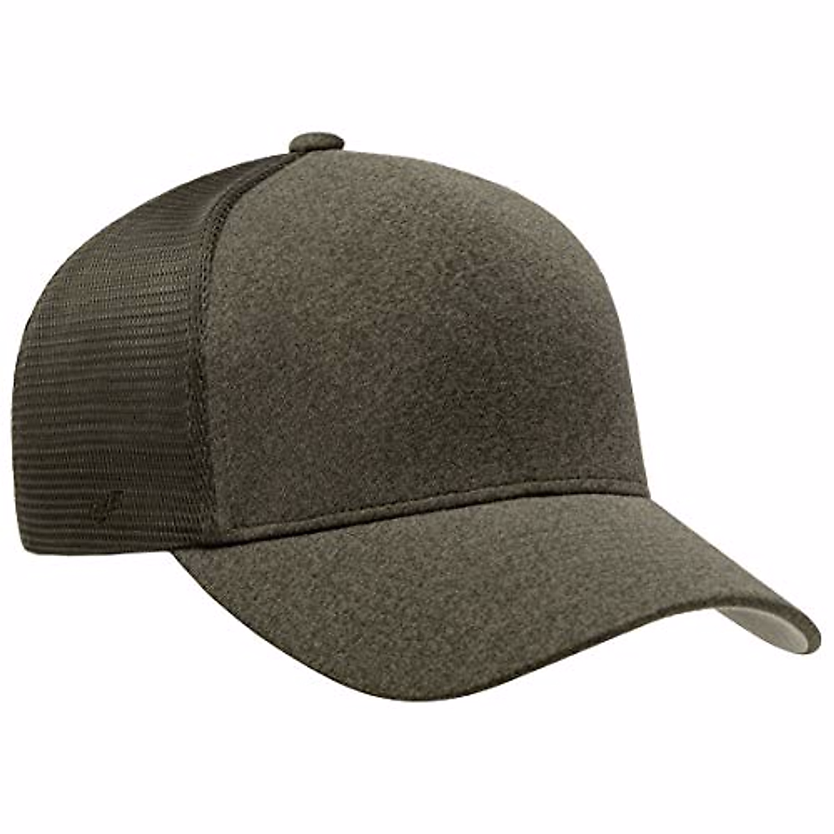 Flexfit Melange UniPanel Trucker Cap, Olive, Large/XLarge