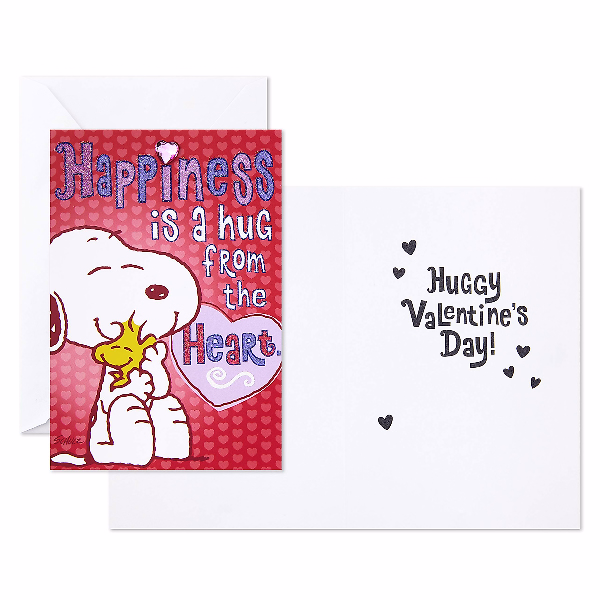 Hallmark Peanuts Valentines Day Cards Assortment for Kids, 6 Valentine's Day Cards with Envelopes (Hug from the Heart)
