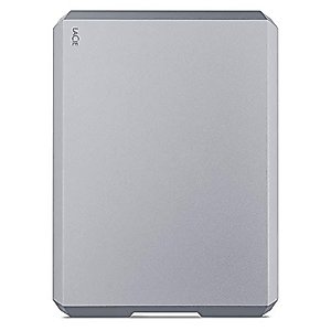 LaCie Mobile Drive 5TB External Hard Drive Portable HDD – Space Gray USB-C USB 3.0, for Mac and PC Desktop, 1 Month Adobe CC (STHG5000402)