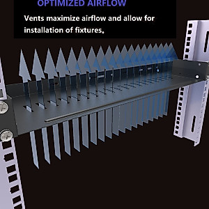 JINGCHENGMEI 1U Disassembled Vented Rack Shelf Universal Rack Tray No Lip for 19 Inches Network Cabinet or Server Rack (6 Inches Deep)