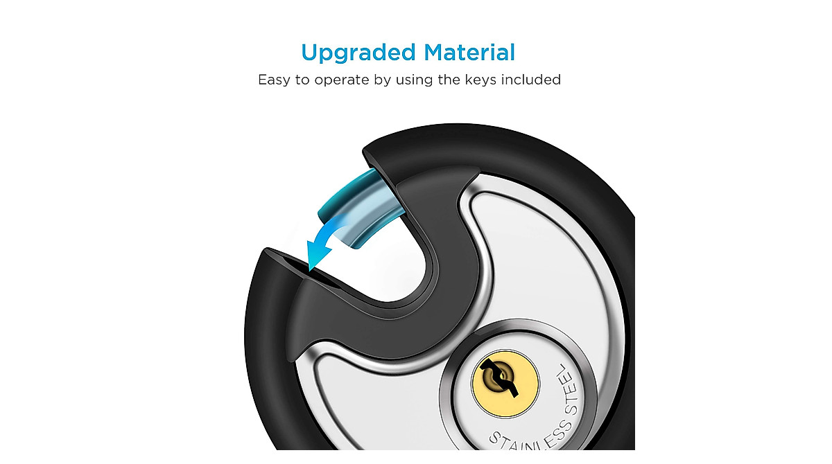 Puroma Heavy Duty Steel Discus Lock - Waterproof & Rustproof