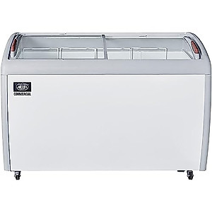 Nexel Ice Cream Freezer, Curved Glass Lid, 49"W