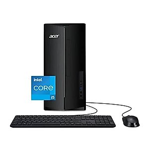 Acer Aspire TC-1760-UA92 Desktop | 12th Gen Intel Core i5-12400 6-Core Processor | 12GB 3200MHz DDR4 | 512GB NVMe M.2 SSD | 8X DVD | Intel Wireless Wi-Fi 6 AX201 | Bluetooth 5.2 | Windows 11 Home