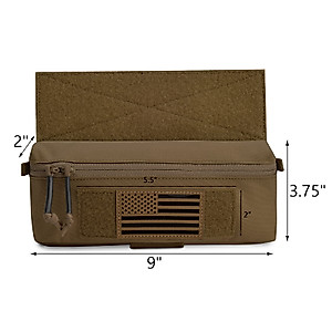 PETAC GEAR Tactical Mini Drop Pouch Fanny Pack Tool Pouch for Tactial vest Chest Rig Coyote Brown