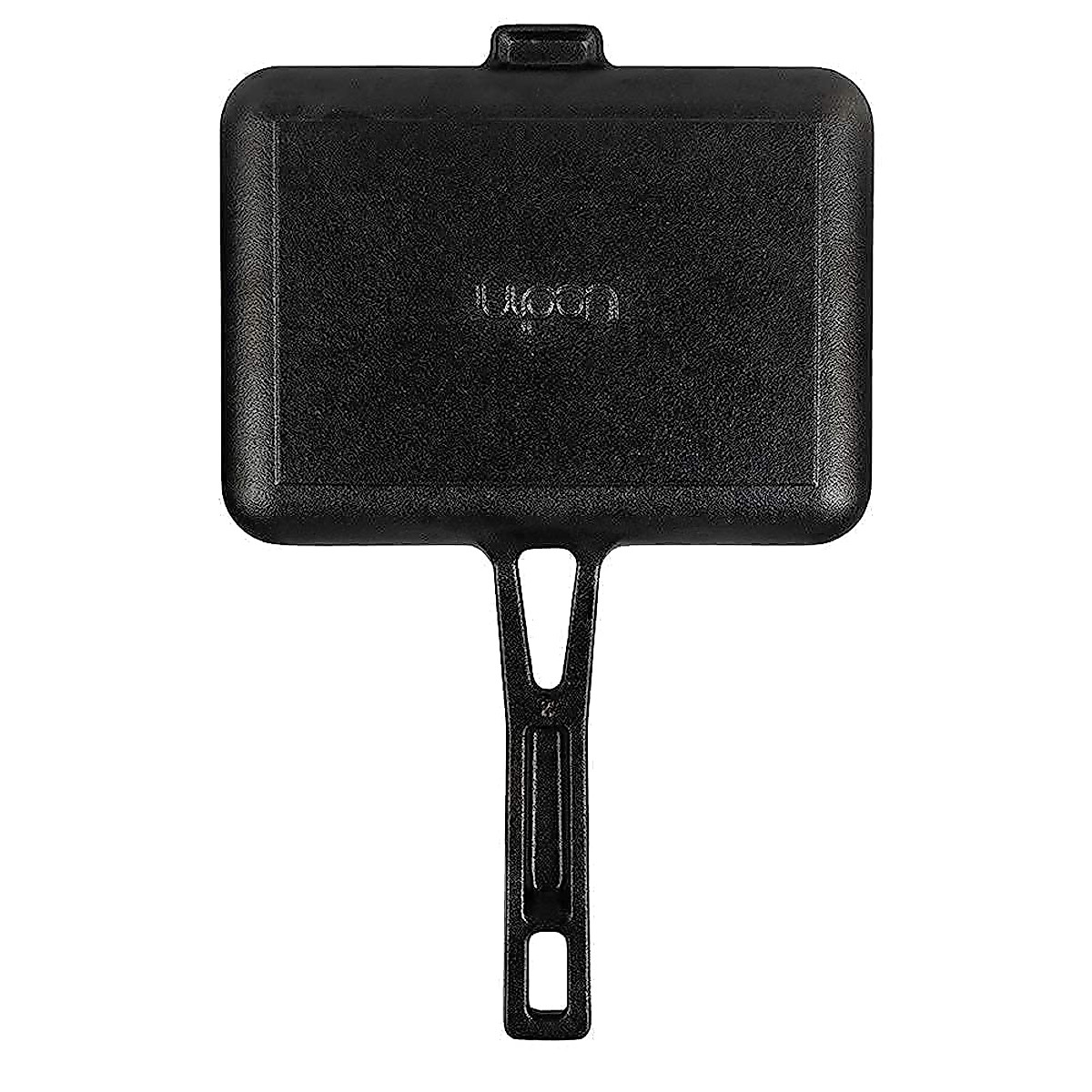 UPAN The Cast Iron Sausage Pan - Pre Seasoned Square Grill Pan for Kitchen and Outdoor Use.