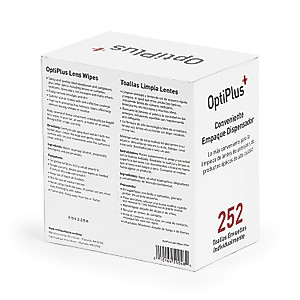 OptiPlus Eyeglass Lens Wipes l Pre-Moistened l Cleaning Wipes for Glasses, Computer & Laptops Screens, Smart Phones, Optical Lens, Goggles, and Watch Screen l Quick-Dry & Scratch-Free | 504 Count