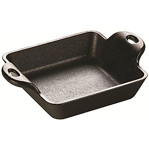 Lodge Heat Enhanced and Seasoned Cast Iron Mini Server, Square, 10-Ounce