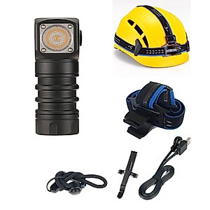SKILHUNT Headlamp Flashlight -1000 Lumen, FloodLight H04 RC Mini Hi CRI, Compact EDC Waterproof LED Headlight for Outdoor Camping Tactical Emergency Hands-Free (H04 RC Mini High CRI + Battery)