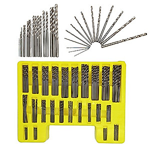 NUZAMAS 150pcs HSS High Speed Steel Mini Twist Drill Bits | 0.4-3.2 mm | Set Kit Precision Power Drill with Carry Case for PCB Crafts Jewelry Drilling Tool