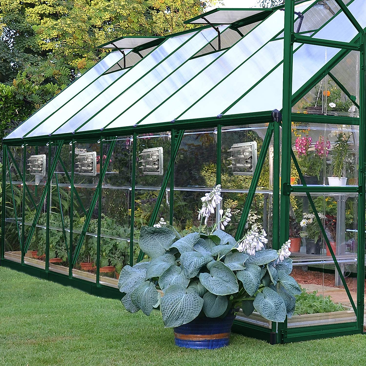 JPOWER 12 Inch Exhaust Fan Wall Mounted,Automatic Aluminum Shutter,Vent Fan High Speed 1800CFM For Garages And Shops,Greenhouse,Attic Ventilation,Upgraded Version