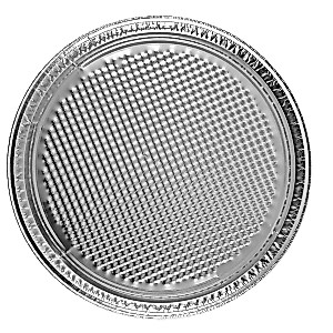 PACTOGO 12" Round Aluminum Foil Pizza Pan - Disposable Waffle Bottom Baking Sheets Made in USA (Pack of 12)