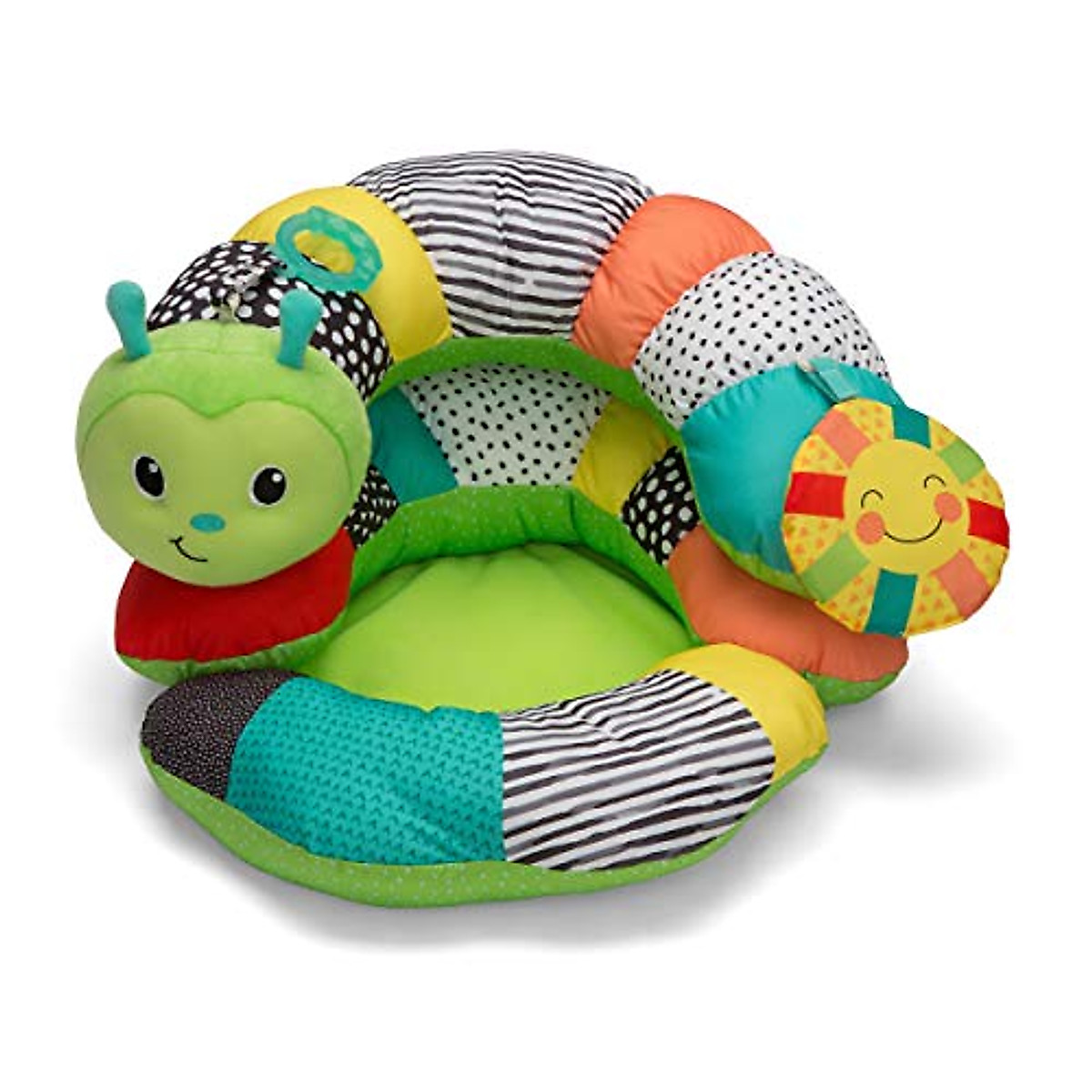 Infantino Prop-A-Pillar Tummy Time & Seated Support - Pillow Support for Newborn and Older Babies, with Detachable Support Pillow and Toys, 3 Piece Set (Pack of 1)