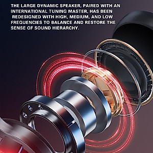 MORESEC Headphones Bluetooth Wireless Over Ear, Stereo Cotton HiFi Stereo Foldable Lightweight Headset Comfortable Protein Earpads, Long Battery Life for Travel/Work