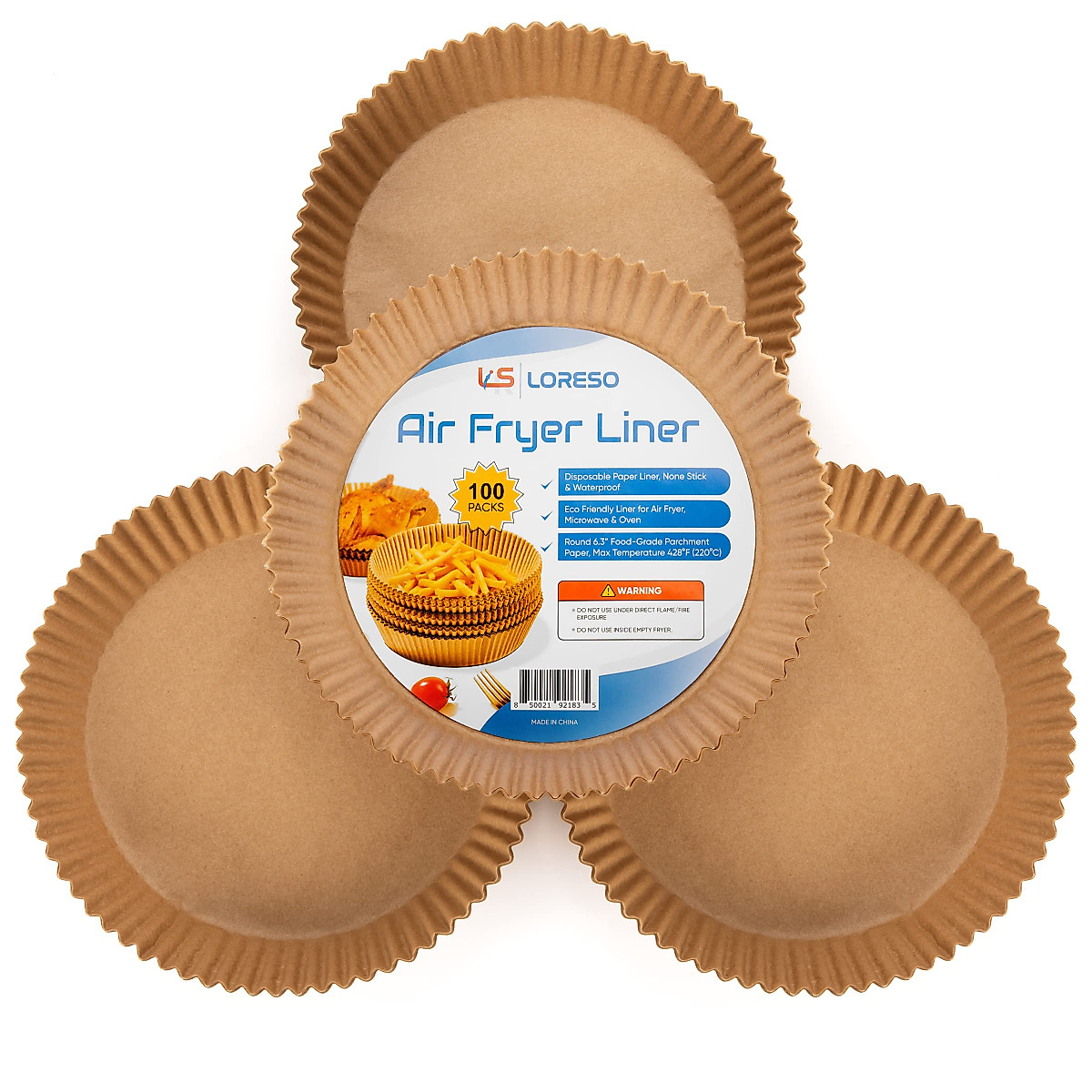 Air Fryer Liners Disposable Parchment Paper, 100 Count - Round 6-7 Inch, Non- Stick Parchment Paper Sheets Liners For Air Fryers 2-5 Quart, Disposable Round Air Fryer Liners (6.3" Round - 100CT)