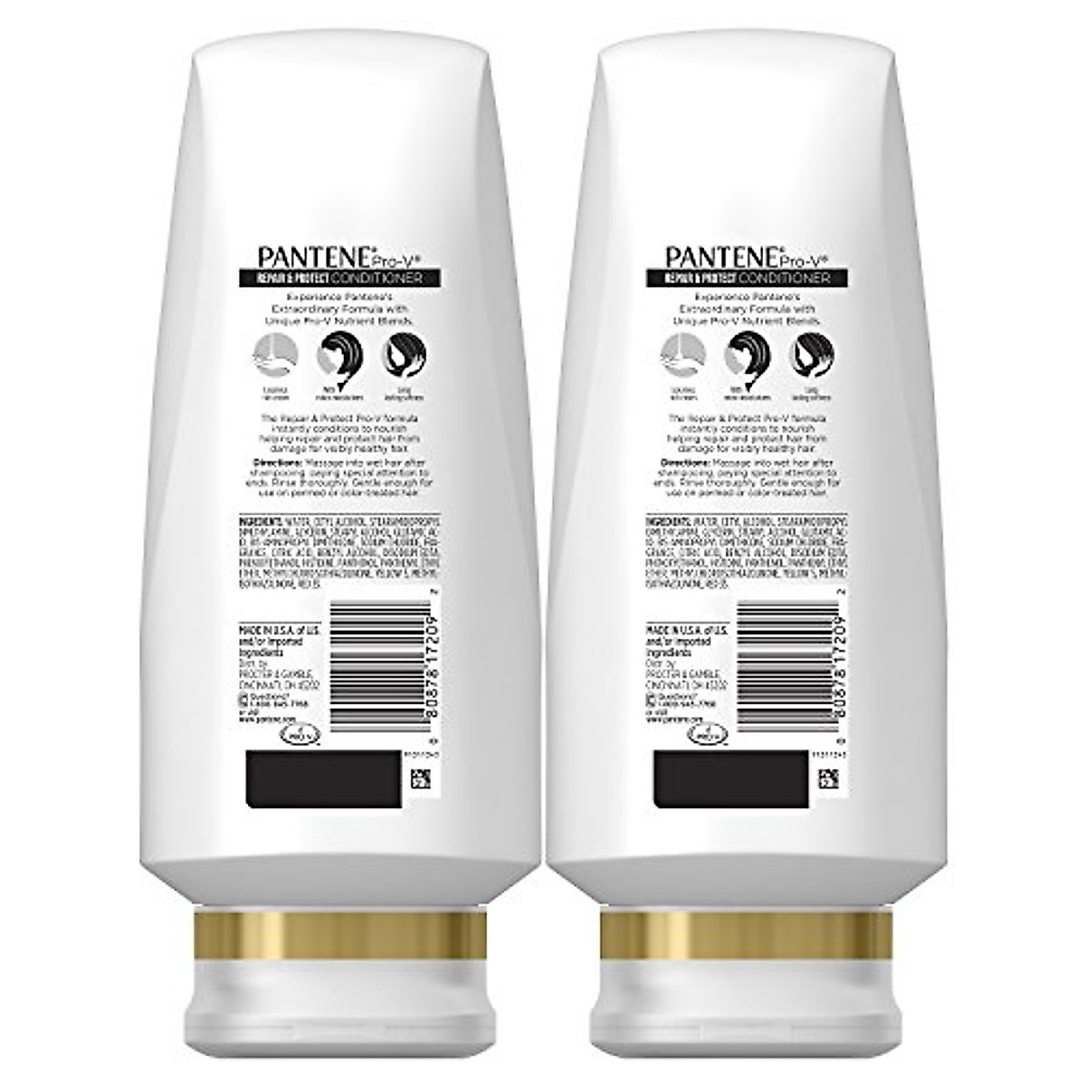 Pantene Sulfate Free Conditioner for Damaged Hair, Repair and Protect, 24 Fl Oz (Pack of 2) (Packaging May Vary)