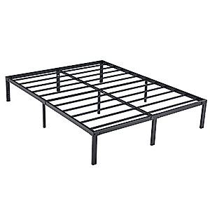 zizin King Bed Frame with Storage Heavy Duty Platform Frames/14 Inch Sturdy Metal Beds 3500LBS/Noise Free/No Need Box Spring (King)