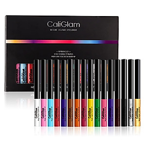 16 Color Matte Liquid Eyeliner Set,Glitter Gold Silver Eye Liners Waterproof High Pigmented Long Lasting Eyeliner Pencil Eye Makeup Kit