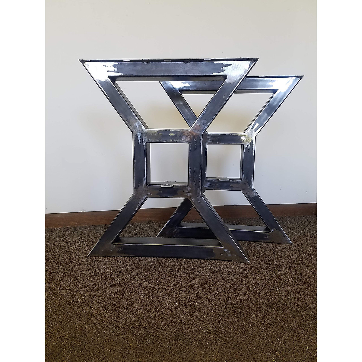 Metal Table Legs, X-Beam Style - Any Size and Color