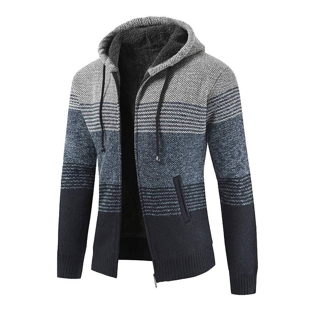 Ymosrh Mens Hoodie Sweatshirts Pullover, Men Hoodies Nurse Hoodie Sweaters Gray Sweater Zipper Winter Cardigan Striped Hoodie Outwear Tops Sweater Blouse Coats Blank Basic Hoodie Post (XL, Gray)