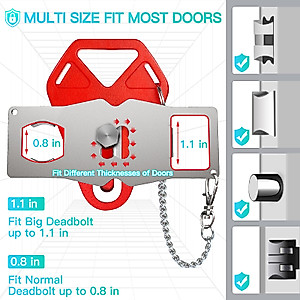 Portable Door Lock Travel Hotel Safety: Hotel Door Locks for Travelers, Home Apartment Security Locker from Inside Room Bedroom Women Travel Gifts Traveler Stocking Stuffers Traveling Essentials