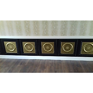 Charleston #210 PVC Decorative Ceiling Tiles 2' x 2' Glue-Up/Grid (Pack of 12 - Approx. 48 sq. ft.)(Antique Brass)