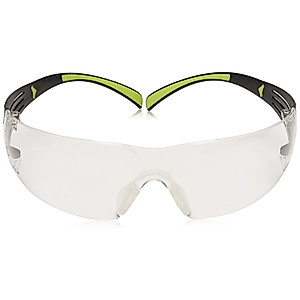 3M Secure Fit 400 Series Protective Eyewear, Standard, Black/Green