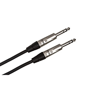 Hosa HSS-001.5 Pro Balanced Interconnect Cable - REAN 1/4-inch TRS Male to REAN 1/4-inch TRS Male - 1.5 foot