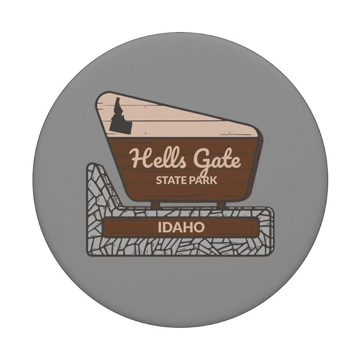 Hells Gate State Park Idaho Welcome Sign Vacation PopSockets Swappable PopGrip