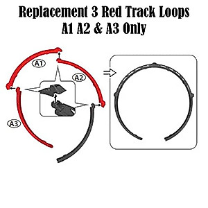 Replacement Parts for Hot Wheels Playset GLC96 - Track Builder Unlimited Triple Loop Kit ~ Replacement 3 Red Track Loops ~ A1 A2 & A3