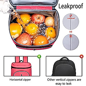 FORICH Soft Cooler Backpack Insulated Waterproof Backpack Cooler Bag Leak Proof Portable Cooler Backpacks to Work Lunch Travel Beach Camping Hiking Picnic Fishing Beer for Men Women (Watermelon Red)