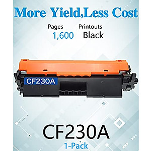 MM MUCH & MORE Compatible Toner Cartridge Replacement for HP 30A CF230A 30X CF-230A to use with M203d M203dn M203dw MFP M227d MFP M227fdn MFP M227fdw Printers (1-Pack, Black)