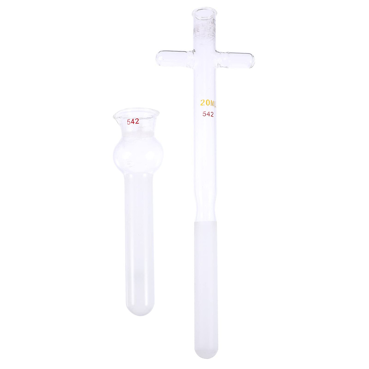 Baluue Glass Tissue Cell Tissue Homogenizer with Lab Pestle Lab Glass Tube Lab Utensils 20ml