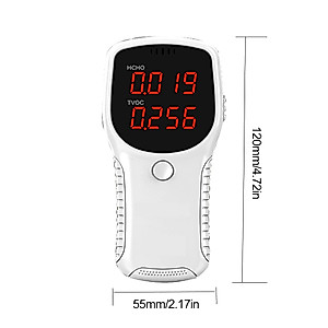 Formaldehyde Humidity Meter, 22mm HCHO TVOC Digital Meter,Air Detector, Air Moniter Controller, Indoor Air Pollution Detector for Home, Office