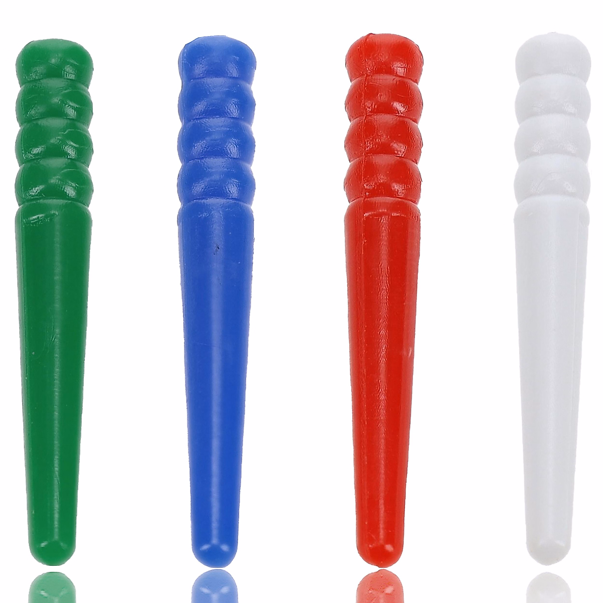 WE Games 48 Standard Plastic Cribbage Pegs w/a Tapered Design in 4 Colors - Red, White, Blue & Green