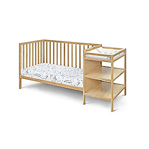 Suite Bebe Palmer Island 3-in-1 Convertible Crib and Changer Combo in Natural
