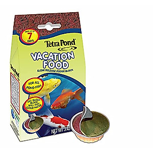 (4 Pack) TetraPond Vacation Food Slow Release Feeder Block, 3.45 Ounce Each