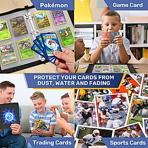 Tequilafy Pocket Trading Card Binder Compatible with Pokemon, Carrying Case Album, Cards Protector for TCG, MTG, YuGiOh, Sport Cards Holder Up to 400 Cards