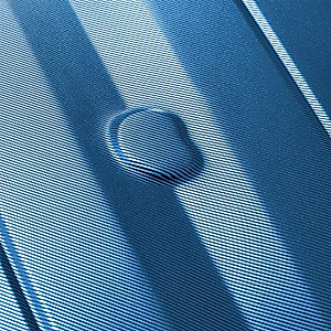 Delsey Luggage Comete 2.0 Medium Checked Luggage, Hard Case Expandable Spinner (Steel Blue)