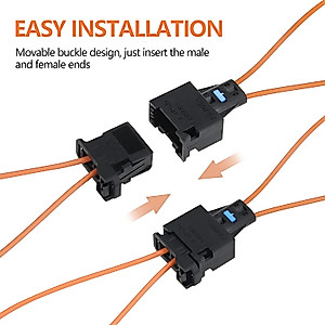 Mellbree 2Pcs Fiber Optic Loop, Female and Male Fiber Optic Bypass Loop Adapter Connector Diagnostic Device Tool Compatible for Benz Audi Mercedes BMW VW Porsche MOST Optical System