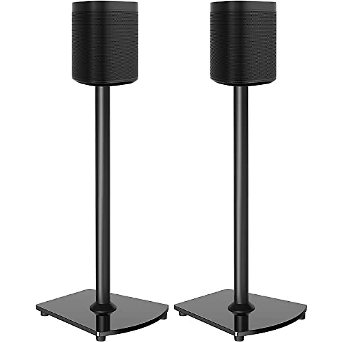 Speaker Stands Designed for Sonos Speakers Pair, Floor Speakers Stands for Sonos One, One SL, Play:1 Play:3 Play:5 Heavy Duty Floor Speaker Mount with Cable Management Black