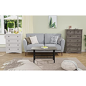 Modern 6 Drawer Dresser, Dressers for Bedroom, Tall Chest of Drawers Closet Organizers and Storage for Clothes - Easy Pull Handle, Textured Borders Drawers for Living Room, Bedroom, Hallway, Gray Wash