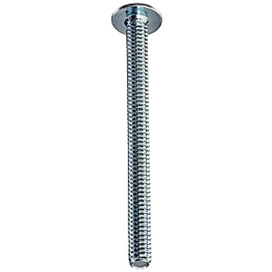 Small Parts 1040MPT Steel Truss Head Machine Screw, Zinc Plated Finish, Meets ASME B18.6.3, #2 Phillips, #10-24 Thread Size, 2 1/2" Length, Fully Threaded, Imported (Pack of 50)