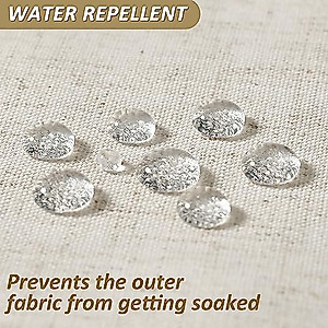 BOODII Tan Linen Shower Curtain with Snap in Liner Heavy Duty 200GSM Textured Beige Farmhouse Rustic Shower Curtain with See Through Top Window Cream Double Shower Curtain Burlap Country Style 72x72