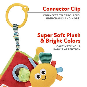 Nuby Plush Phone Pals Musical Hanging Toy with Connector Ring: 0M+, Multi