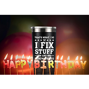 MASGALACC Funny Gag Gifts for Men - Fathers Day, Birthday Gift for Dad from Daughter Son, Him, Husband, Grandpa, Uncle, Cool Stuff for Men Christmas - 20 oz Stainless Steel Tumbler