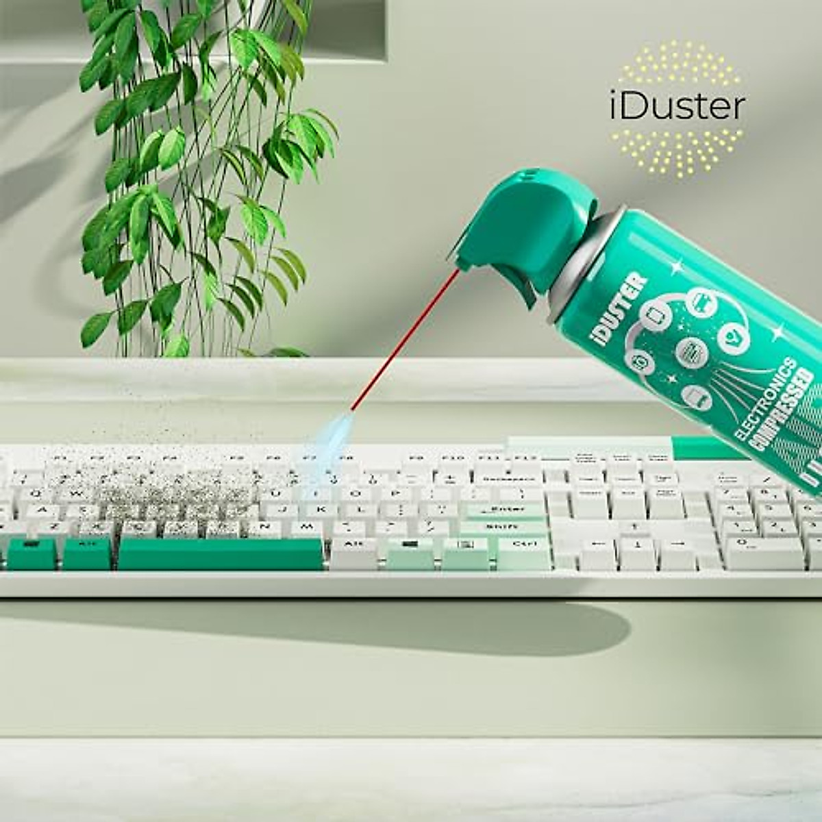 iDuster Disposable Compressed Air Duster, Computer Keyboard Cleaner,3 Packs
