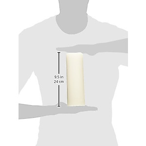 Zest Candle Pillar Candles, 3 by 9-Inch, White Citronella