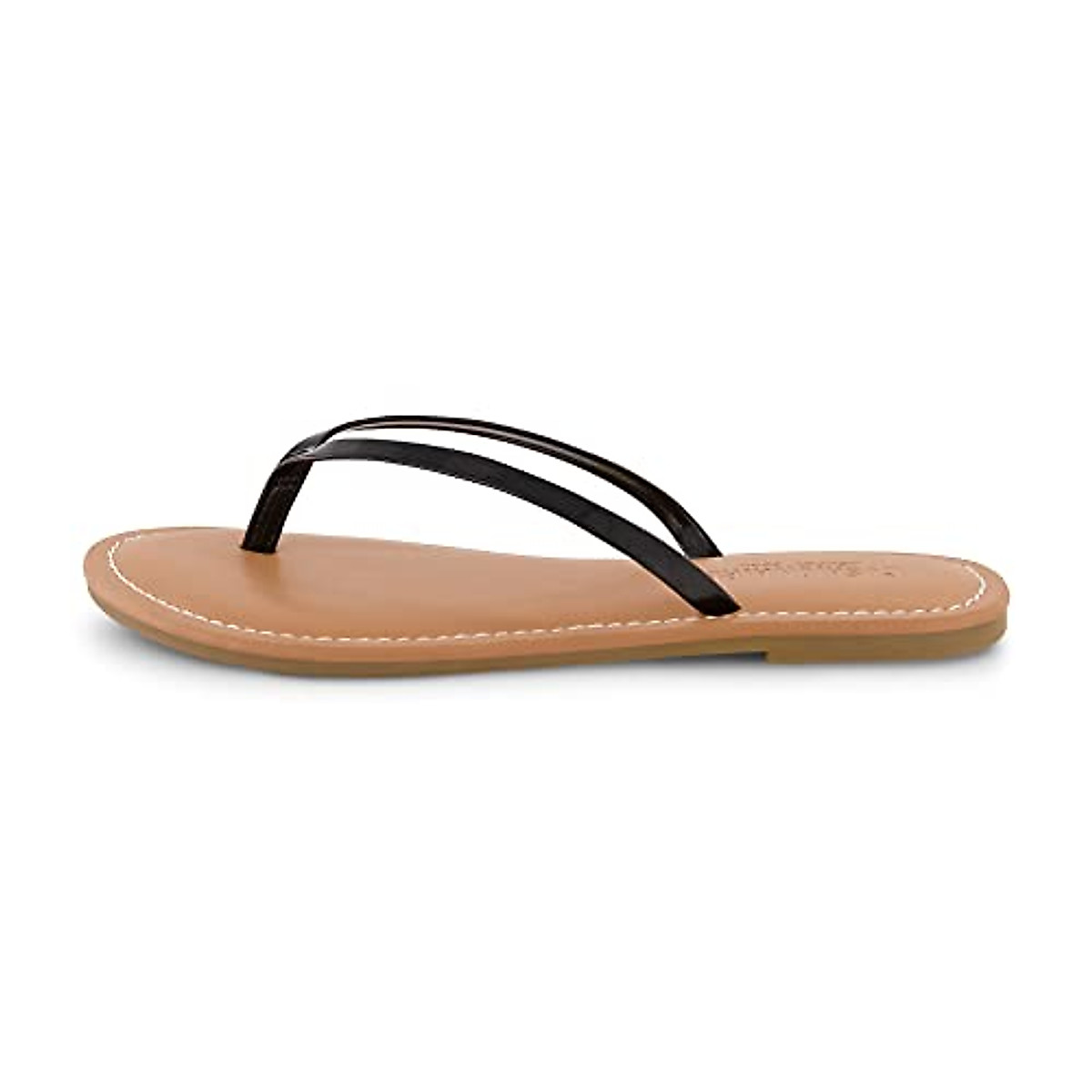 CUSHIONAIRE Cora Flip Flops for Women | Vacation Beach Essentials | Casual Women Footwear Sandals | BLACK 8