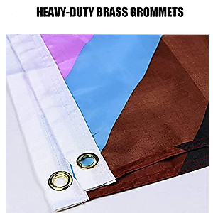 Progress Pride Rainbow Flag 3x5 ft LGBTQ Gay Pride Flags All Inlcusive Progressive Bisexual Non Binary Lesbian Transgender Flag Indoor Outdoor Wall